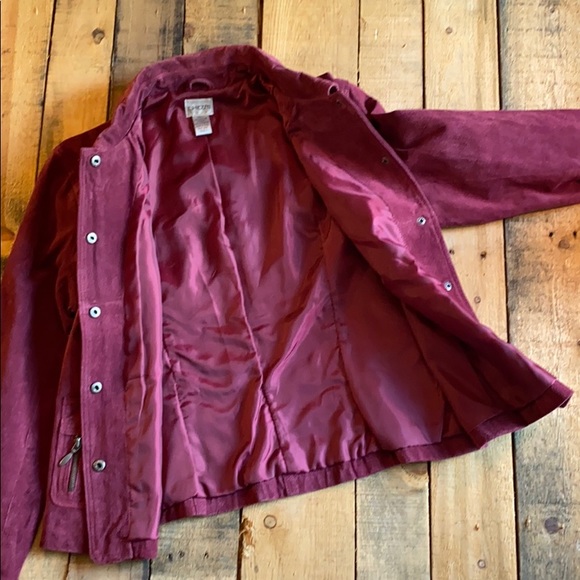 Chico's | Jackets & Coats | Euc Chicos Suede Purple Womens Jacket ...